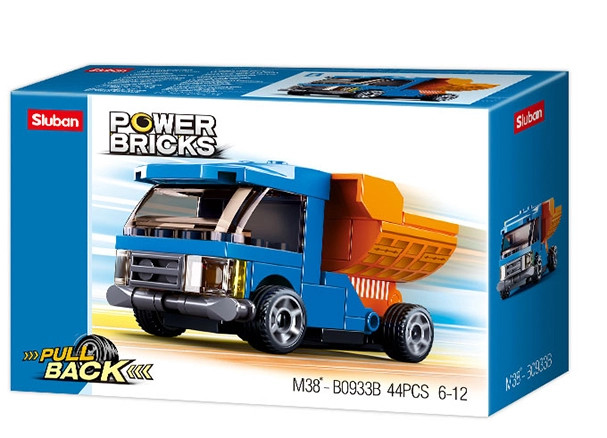 Power Bricks Pull Back- Dump Truck - Army Shop