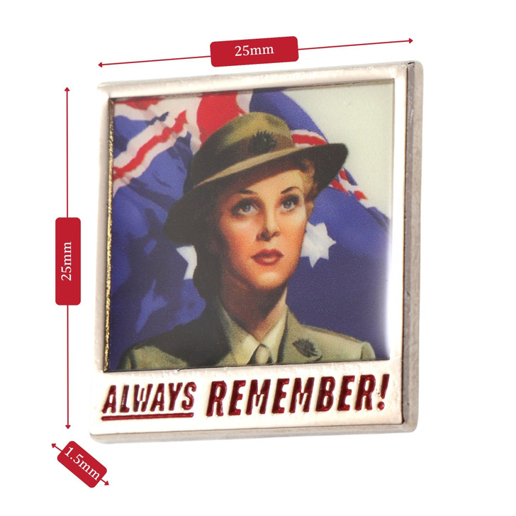 Courage Honour Sacrifice Always Remember Pin - Military Shop