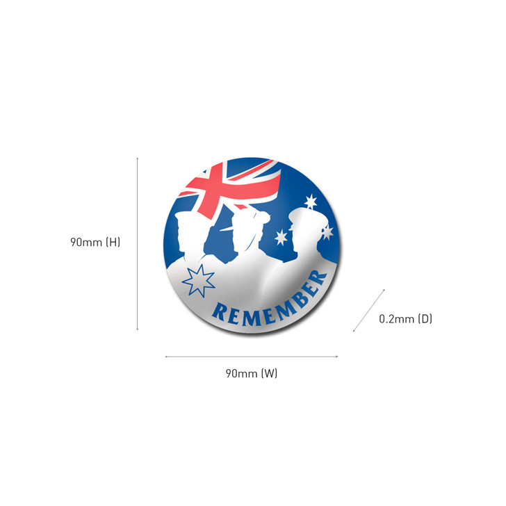 Remember 90mm Round Mylar Sticker - Air Force Shop