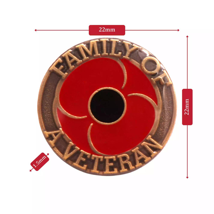 Family of A Veteran Poppy badge - Army Shop