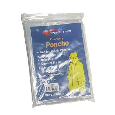 Sportztrek Disposable Poncho Clear Colour - Army Shop