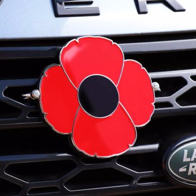 Metal Poppy Car Grille Badge - Air Force Shop