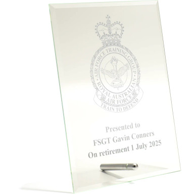 Air Force Training Group Essence Glass Award | Engraved Plaque - Air ...