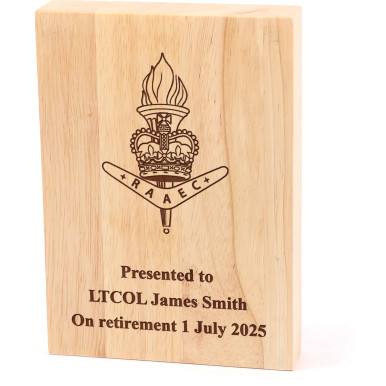 Royal Australian Army Educational Corps Heritage Wooden Award ...