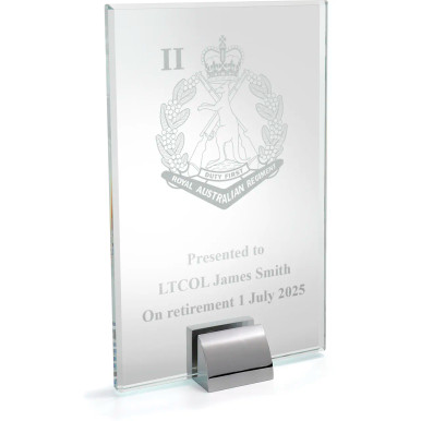 2nd Battalion, RAR Alpha Glass Award | Engraved Plaque - Military Shop