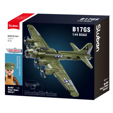 MB B17-GS Bomber Model Kit 1:44 | 1270 Pcs - Brandz