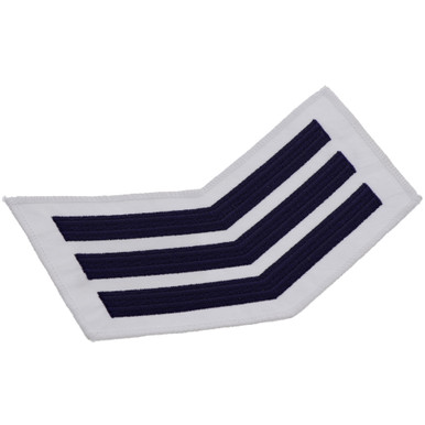 Three Stripes Long Service Badge White - Navy Shop