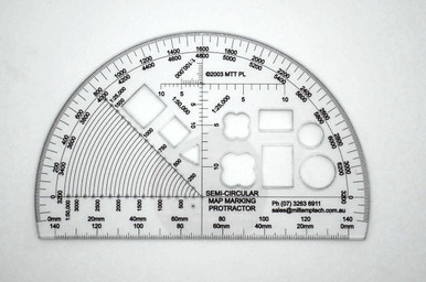 Semi Circular Map Marking Protractor - Army Shop