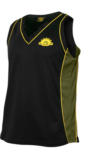 Army Rising Sun Cool Dry Singlet - Black/Green - Army Shop