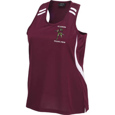 Alamein Company Maroon Singlet - 100% Breathable Polyester - Army Shop
