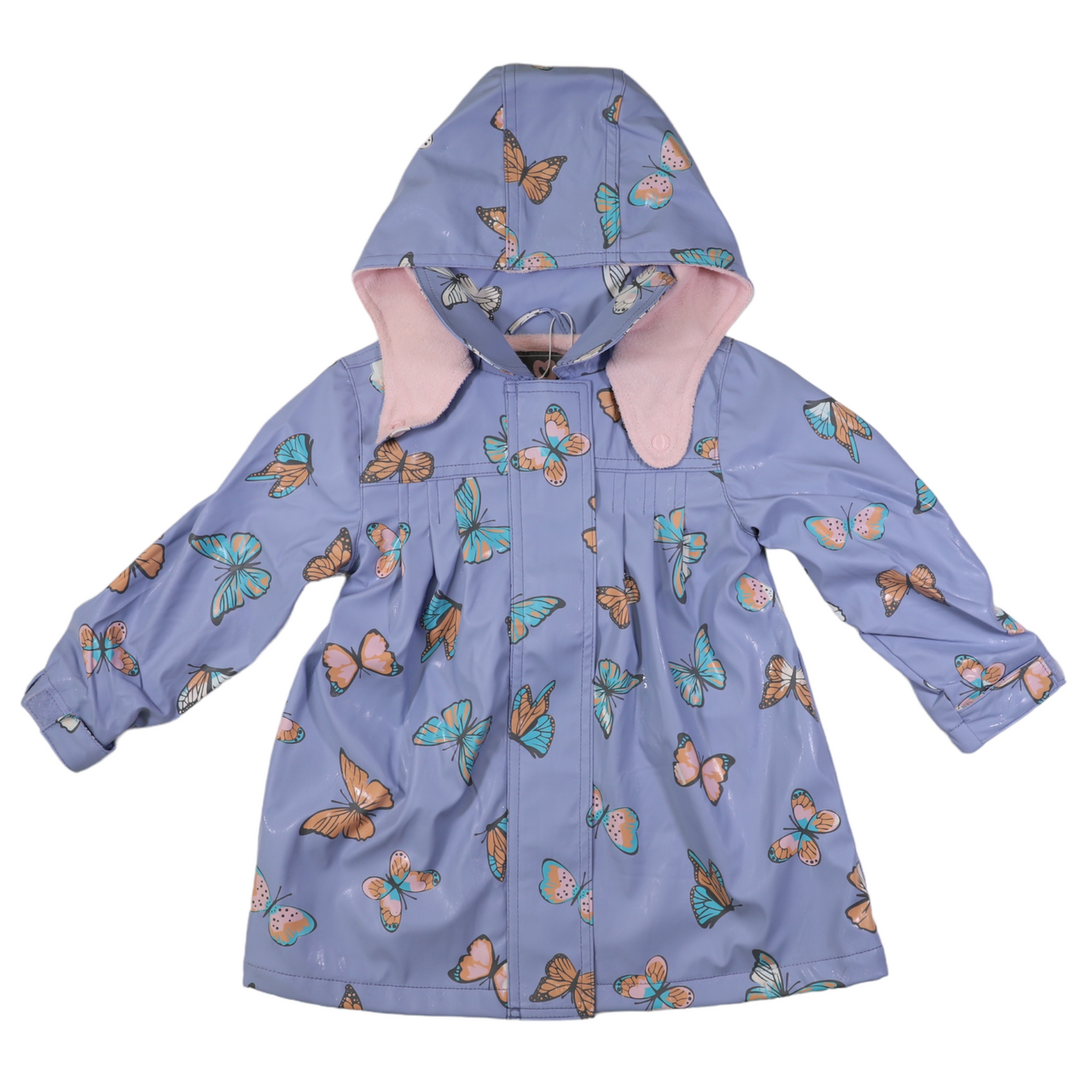 Butterfly Colour Change Terry Towelling Lined Raincoat - Heron Blue - B ...