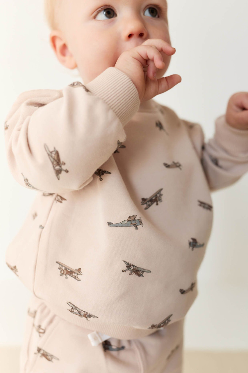 Organic Cotton Jalen Oversized Jumper - Avion Shell - B'town Kids