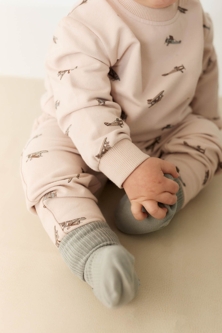 Organic Cotton Jalen Oversized Jumper - Avion Shell - B'town Kids