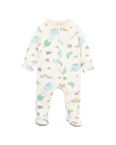 Bug Print Long Sleeve Zip Onesie - B'town Kids