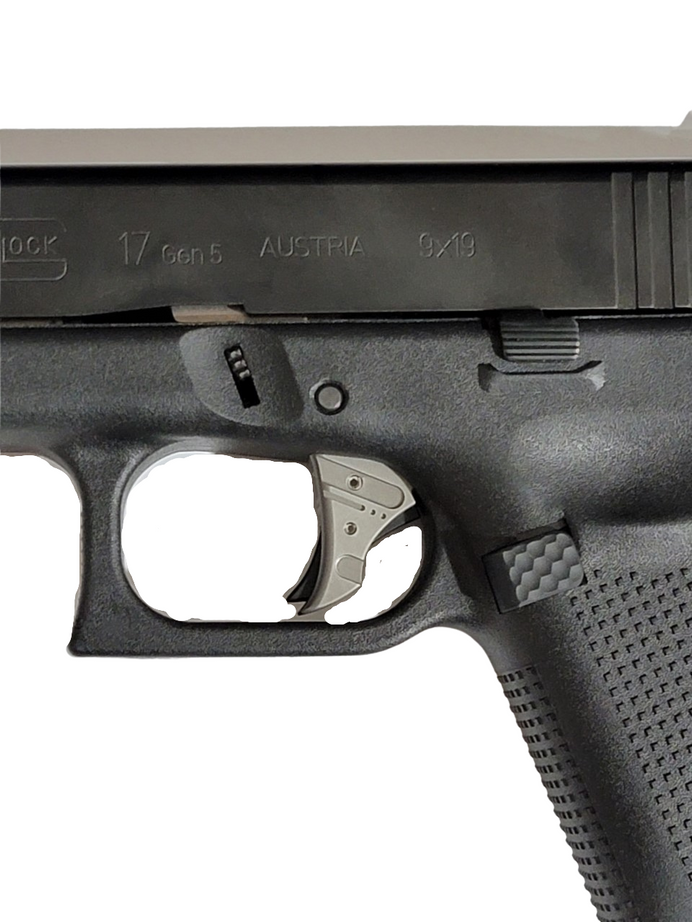 Glockmeister TYR Trigger Shoe For Glock GEN 5 Gray Shoe Black Safety ...