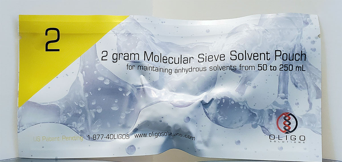 2 Gram Molecular Sieve Solvent Pouch