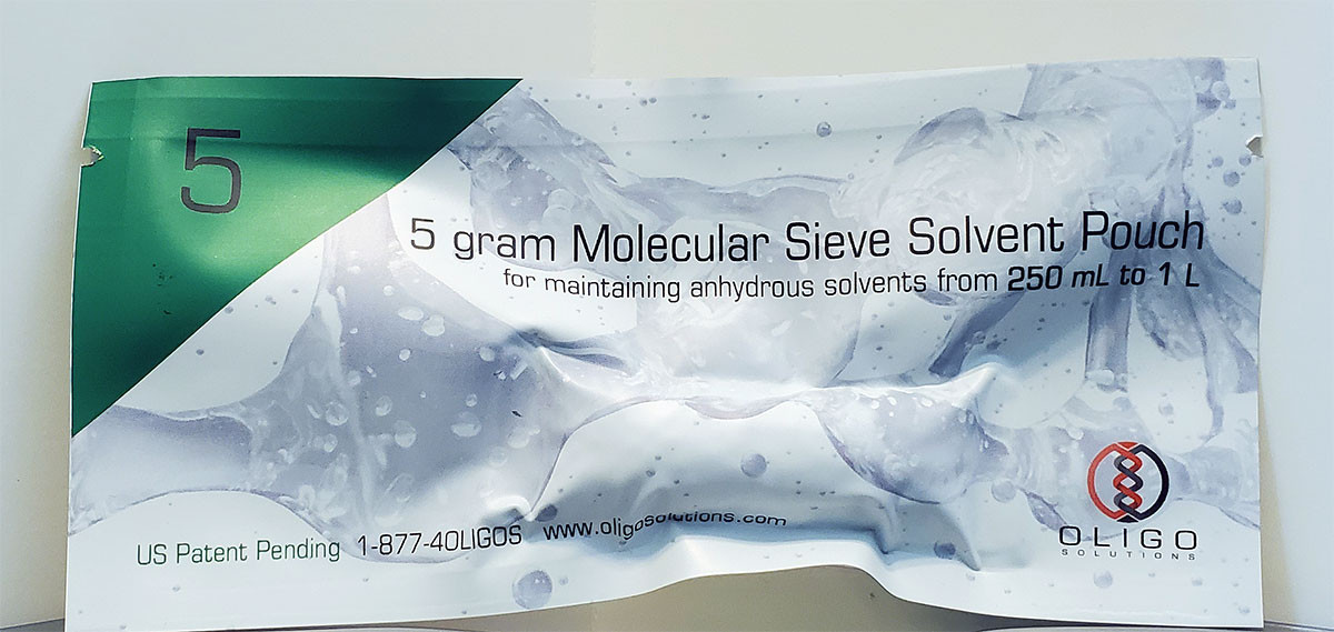 5 Gram Molecular Sieve Solvent Pouch