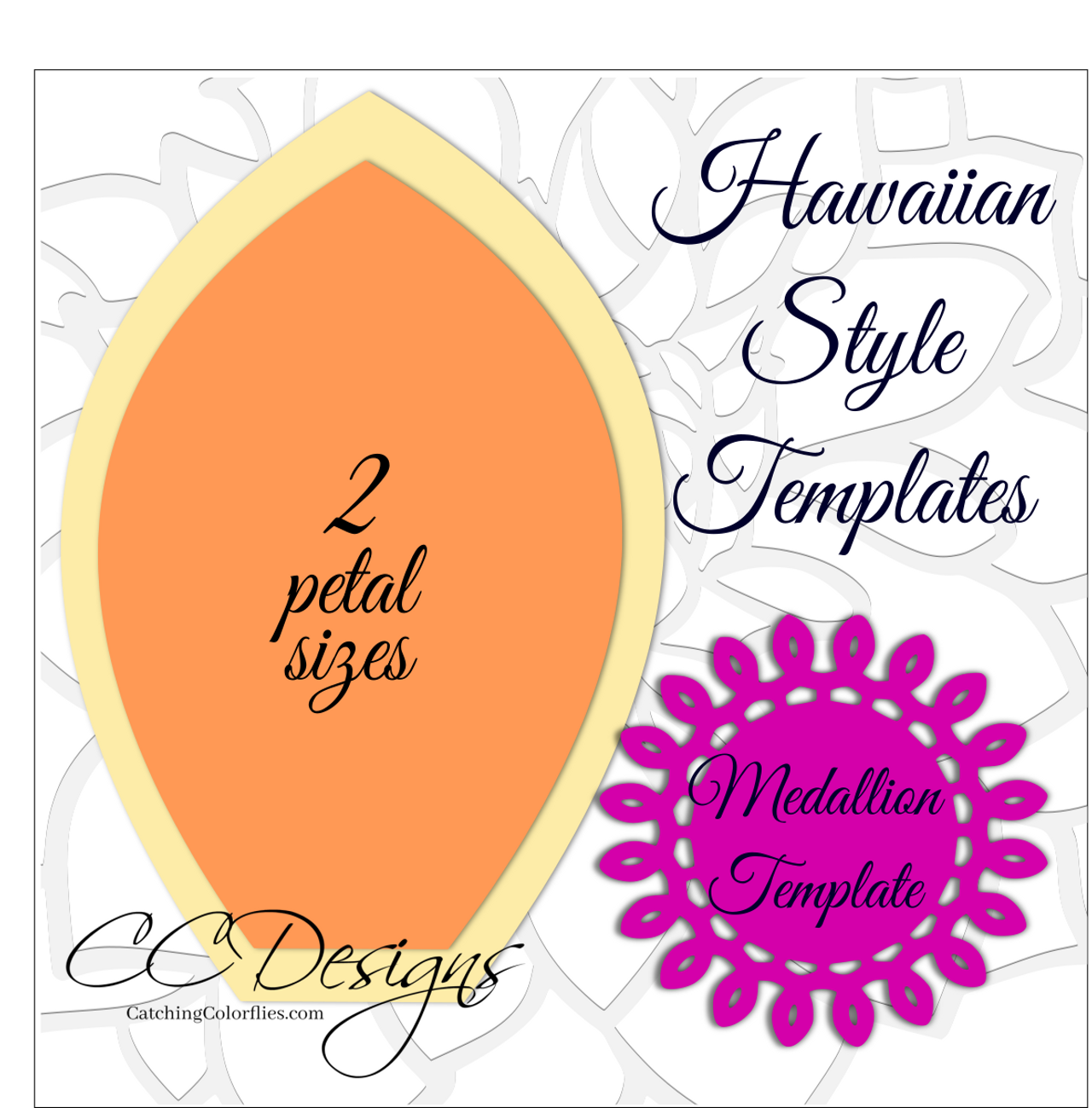 Hawaiian Paper Flower Templates And Tutorial Catching Colorflies