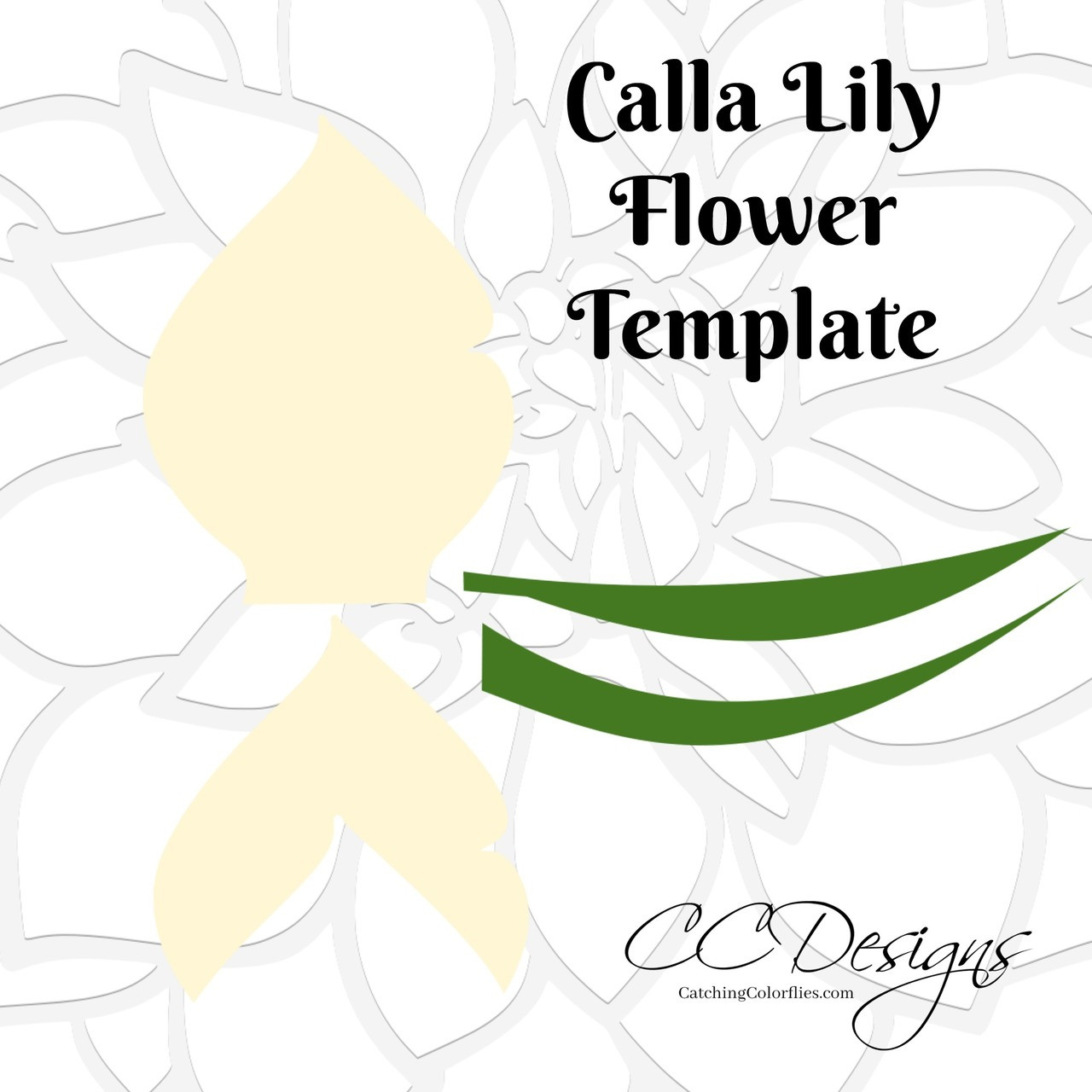 Easter Lily Flower Templates - Catching Colorflies