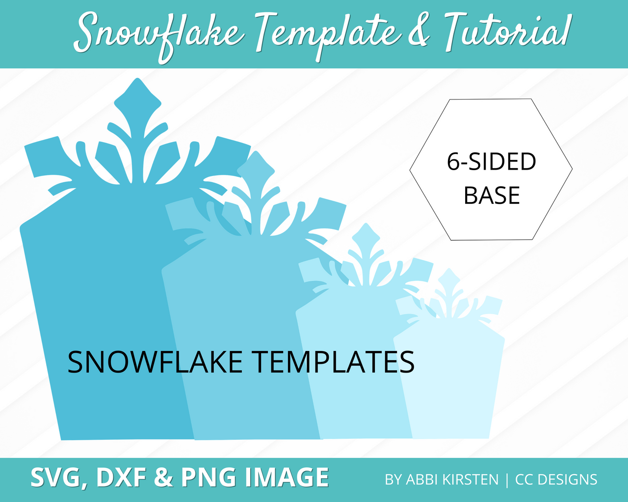 Giant Snowflake Template - Catching Colorflies