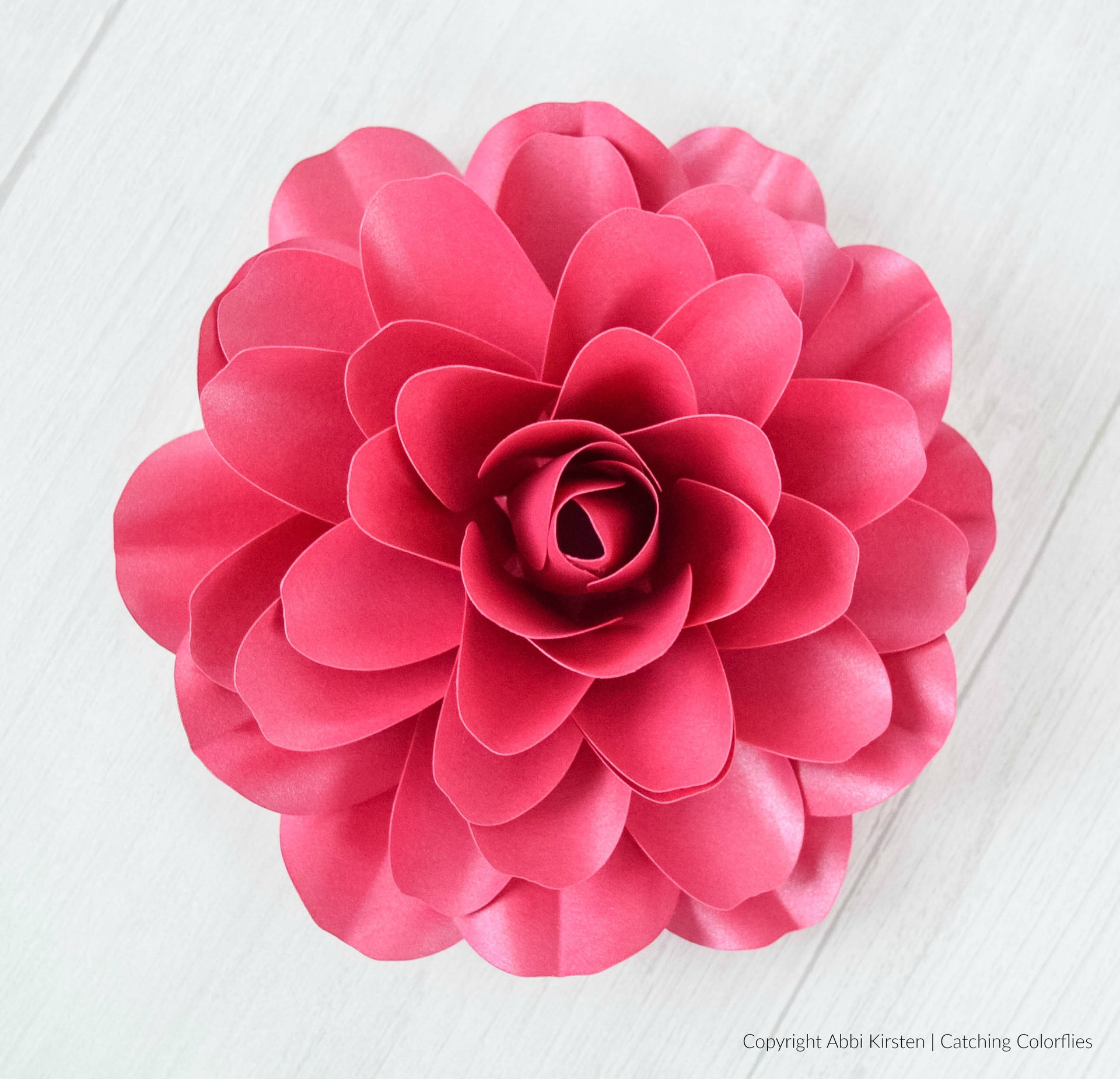Annabelle Paper Rose Template - Catching Colorflies