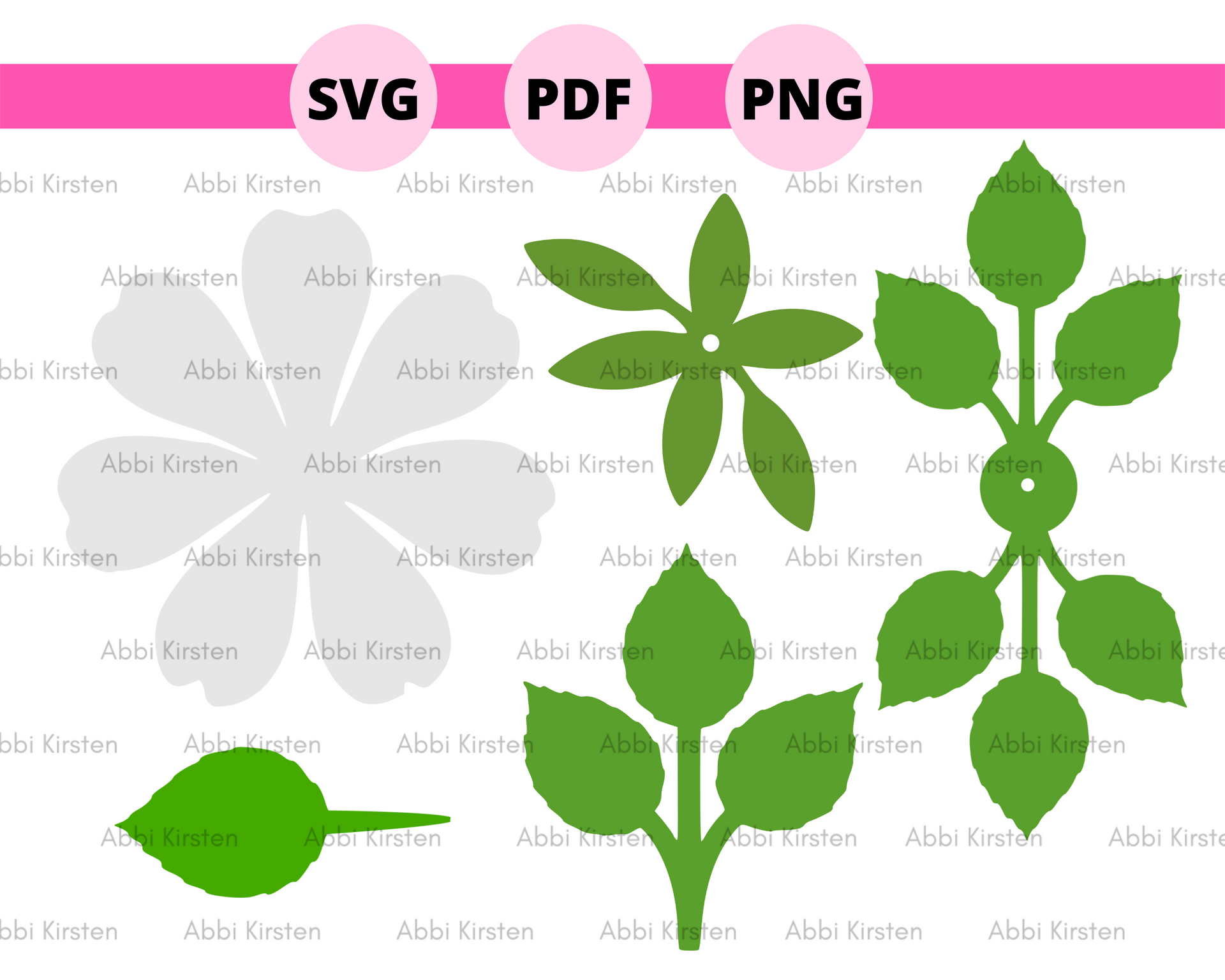 Small Flower Templates | Paper Flower Patterns