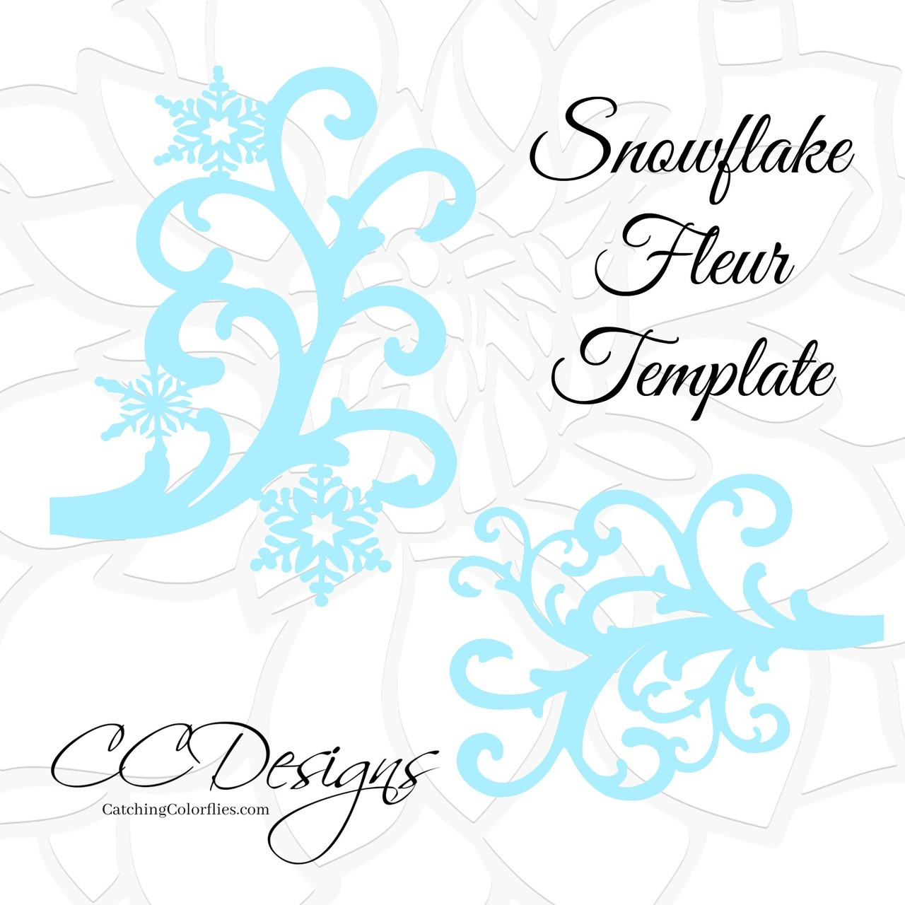 Large Paper Snowflake Flower Template - Catching Colorflies