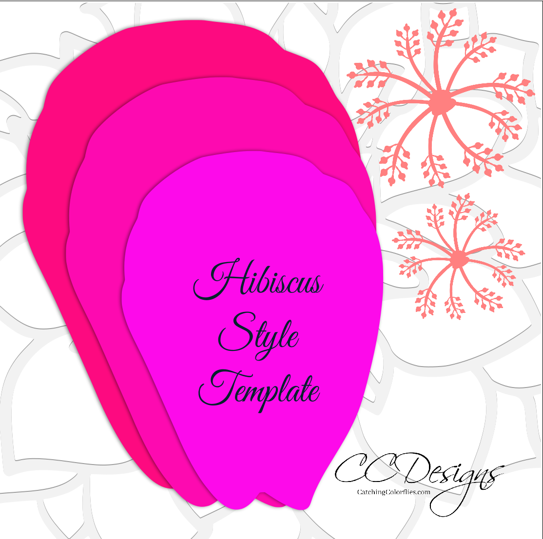 Springtime Set of Large Paper Flower Templates - Catching Colorflies