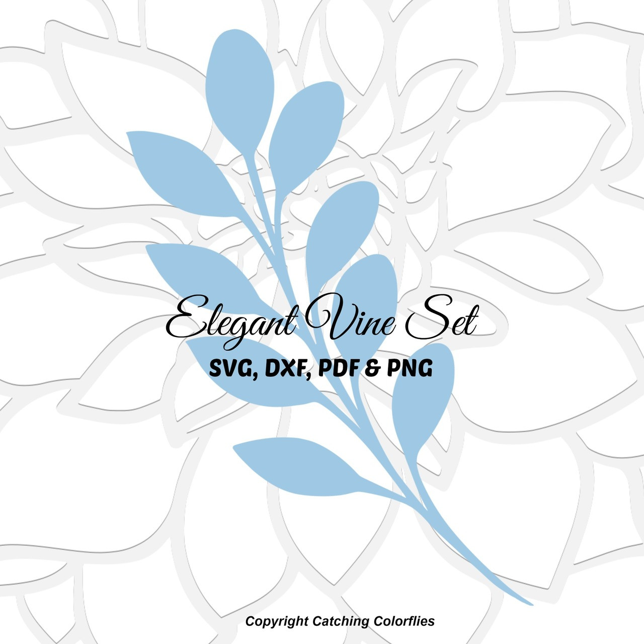 Elegant Vine Set of 6 Templates - Catching Colorflies