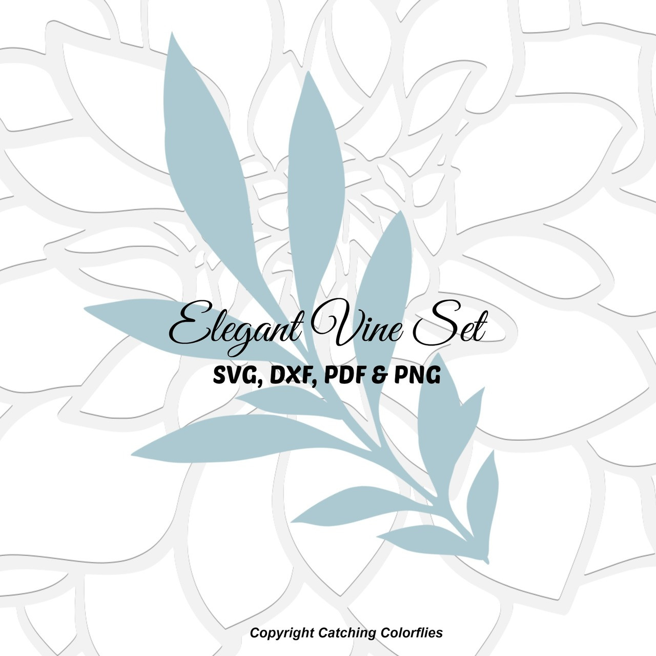 Elegant Vine Set of 6 Templates - Catching Colorflies