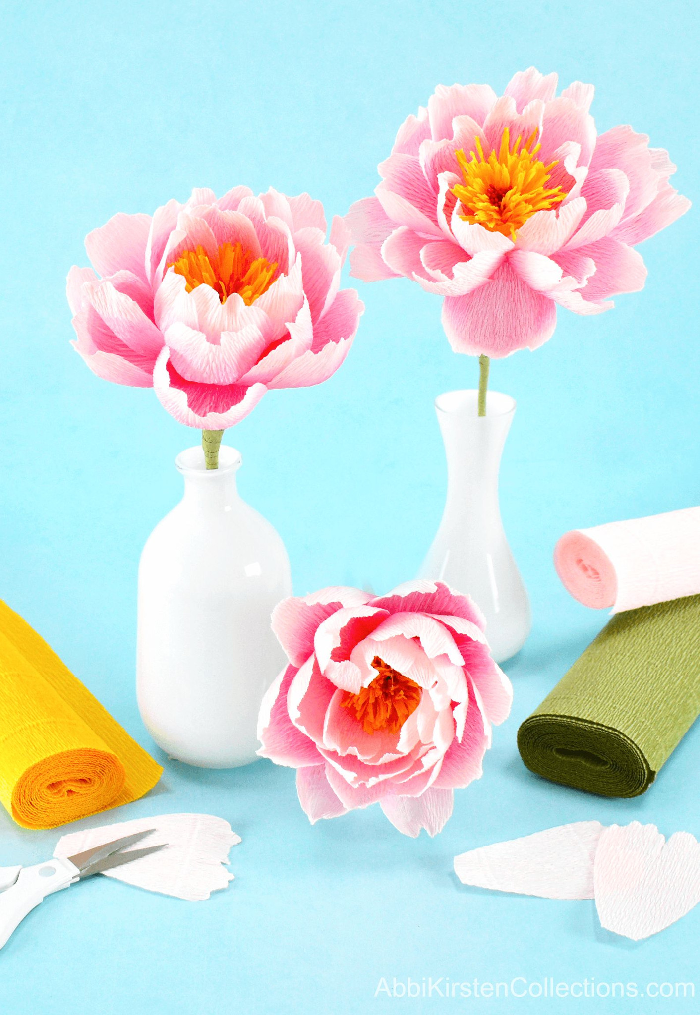 DIY Crepe Peony Paper Flower Template