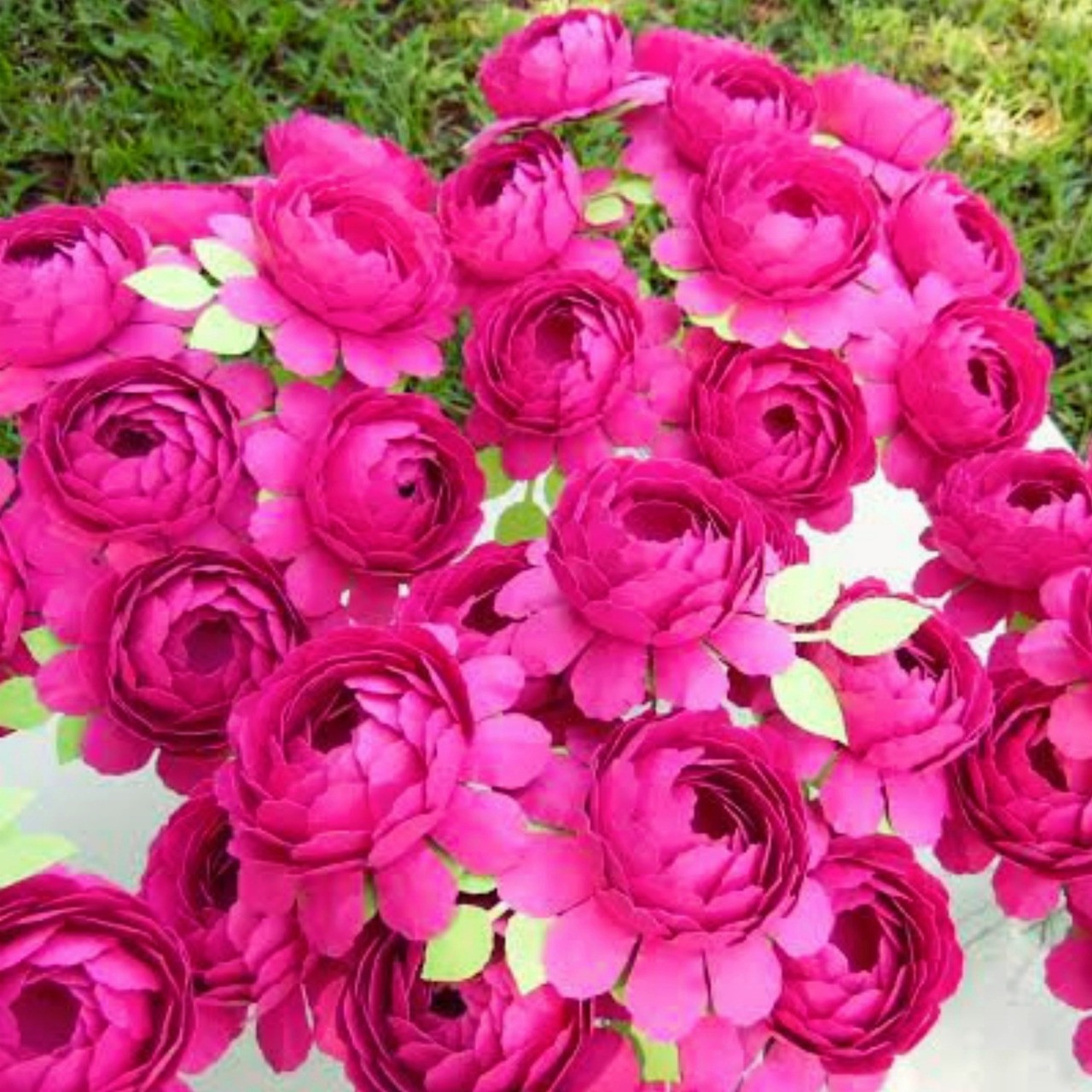 Peony Paper Flower Template - Catching Colorflies