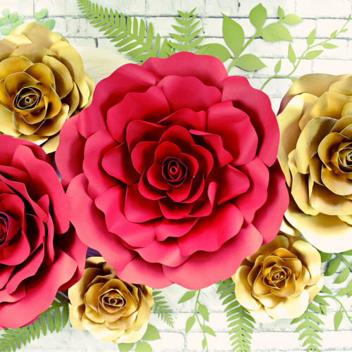 Giant Rose Template Set - Catching Colorflies