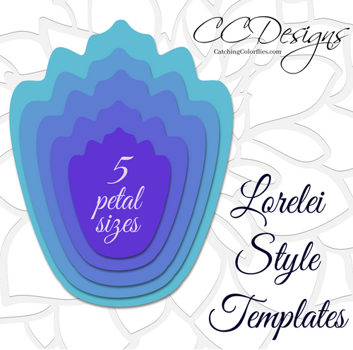 Giant Paper Flower Template- Lorelei Style - Catching Colorflies