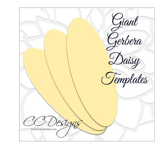 Giant Gerbera Daisy Paper Flower Template - Catching Colorflies