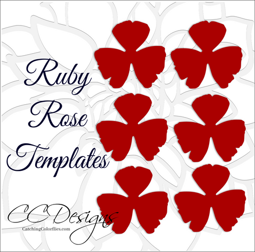 Small Ruby Rose Template with Ethereal Leaf Escort Cards - Catching ...