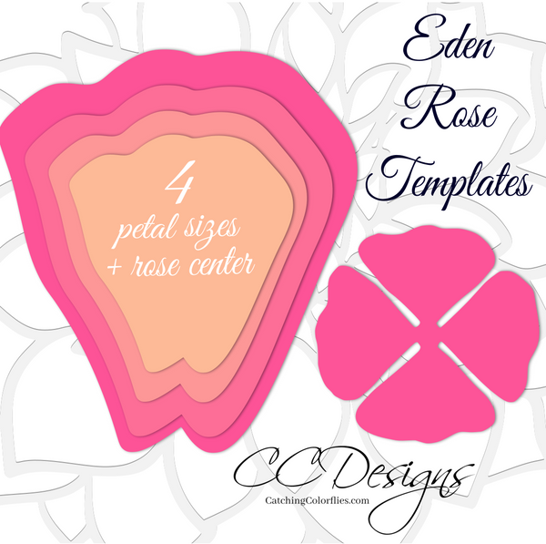 Springtime Set of Large Paper Flower Templates - Catching Colorflies