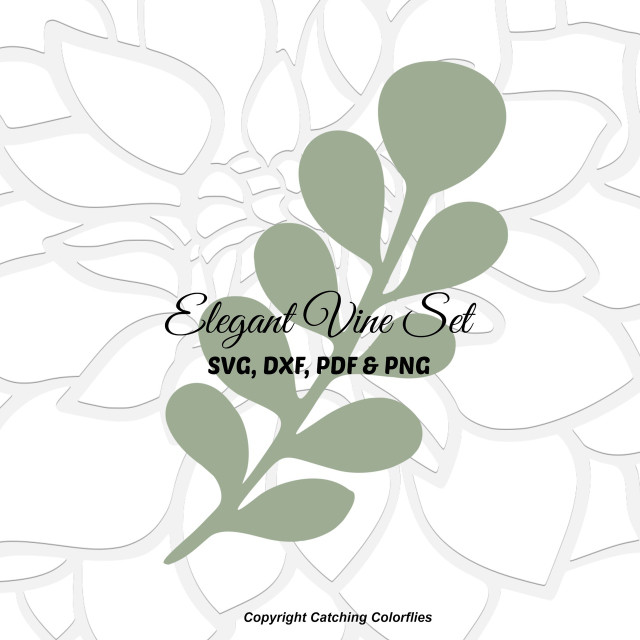 Elegant Vine Set of 6 Templates - Catching Colorflies