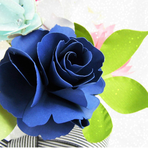 Ruby Style Paper Rose Templates - Catching Colorflies