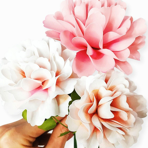 Carnation Paper Flower Templates - Catching Colorflies