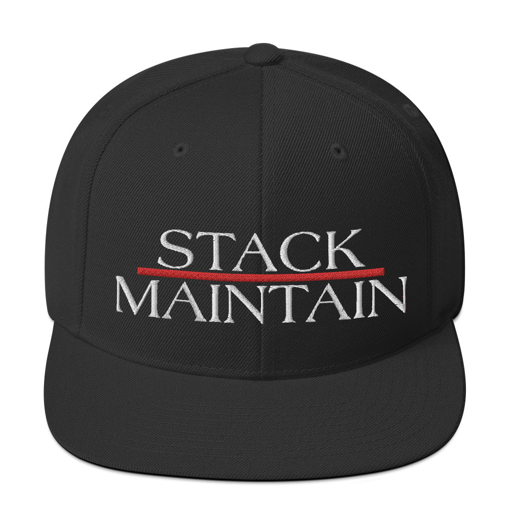 Stack & Maintain Snapback (black/white/red) - iamgrudge.com