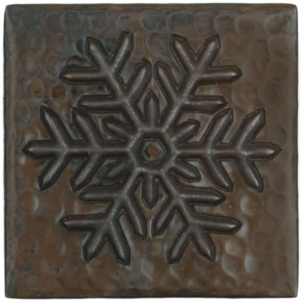 Copper Tile | Snowflake Design | Copper Sinks Direct