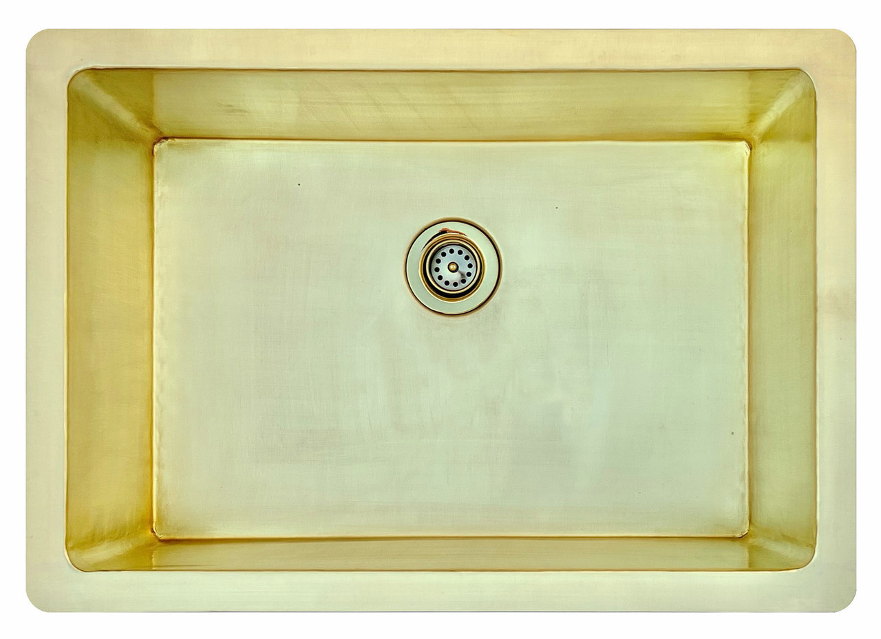Rectangle Bar/Prep Sink | Rectangle Brass Sink | Copper Sinks Direct