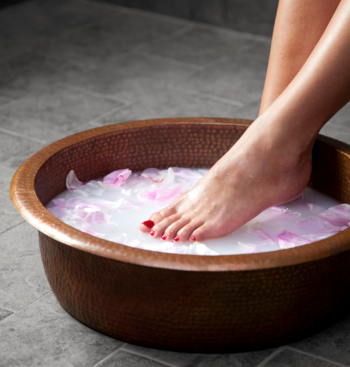 20" Copper Pedicure Bowl | Copper Sinks Direct | Copper Spa Bowl