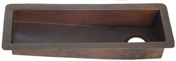 30" Copper Trough Sink | Bath/Bar/Prep Sink | Copper Sinks Direct
