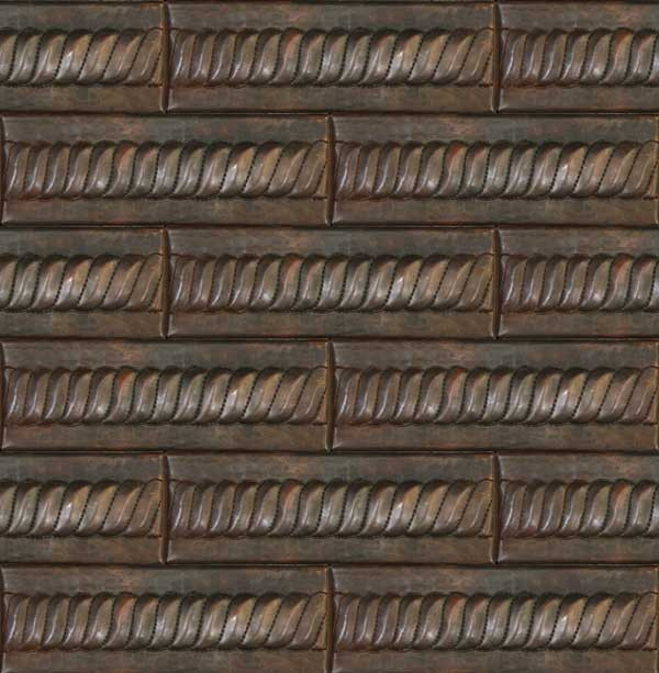 Copper Tile | 2x6 | Rope Design | Copper Sinks Direct