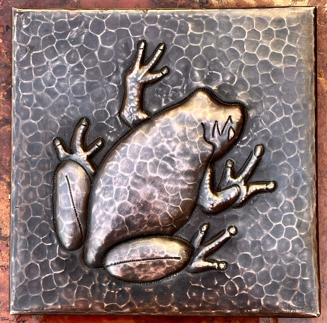 Copper Tile | Tree Frog Design | Copper Sinks Direct
