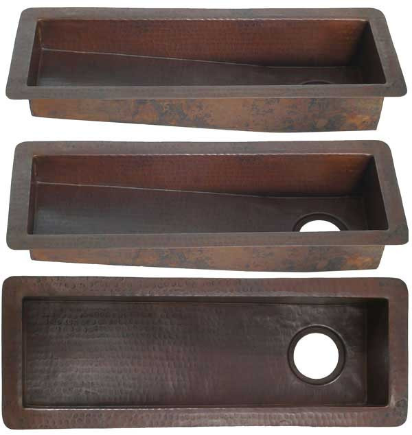 30" Copper Trough Sink | Bath/Bar/Prep Sink | Copper Sinks Direct