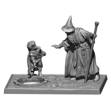 "Fool of a Took!" Gandalf and Pippin UV resin vignette