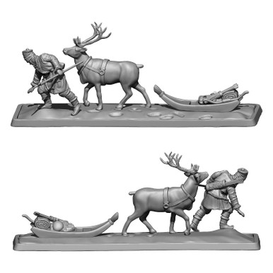 Lossoth hunter with elk drawn sled | LOTR Fellowship figures